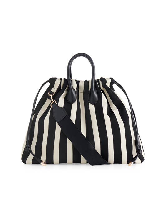 ISLA CROSS-BODY TOTE: BLACK – Stitching Around Collections