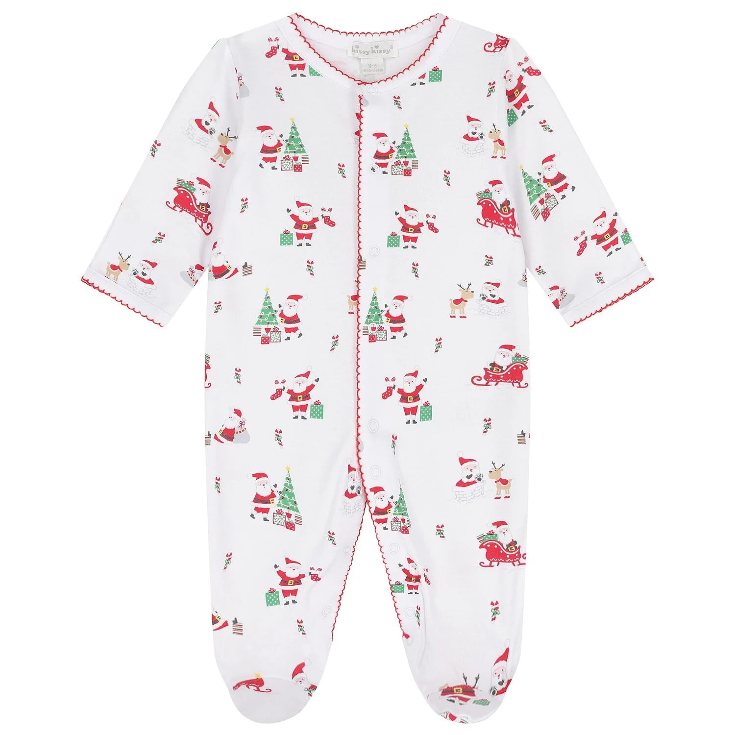 Kissy Kissy Jingle all The Way Footie with Buttons – Stitching Around ...