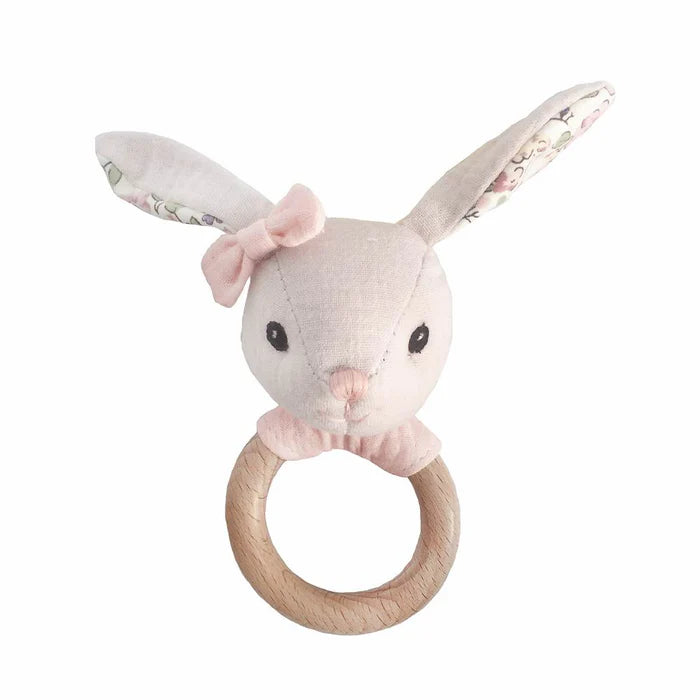 Wood Rattle Teether – Stitching Around Collections