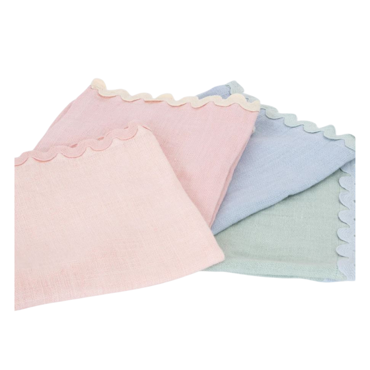 Linen Pastel Colored Napkins Set – Stitching Around Collections