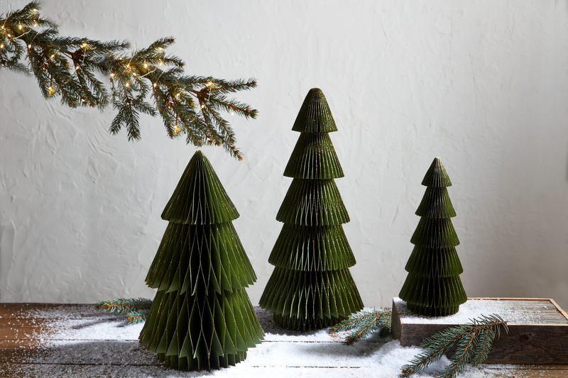 HANDMADE PAPER GREEN TREES – Stitching Around Collections