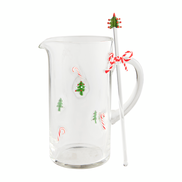 Glass Pitcher & Stirrer Set – Stitching Around Collections