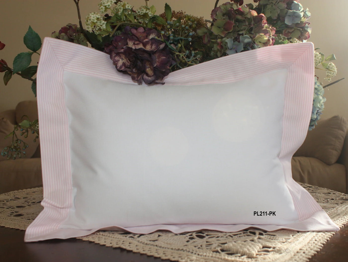Pink 2 Tone White & Pink Stripe Boudoir Pillow by Sweet Dreams ...