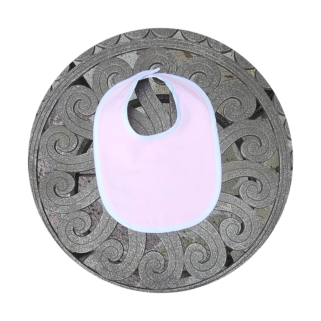 Pink Pique Baby Bib Without Trim – Stitching Around Collections