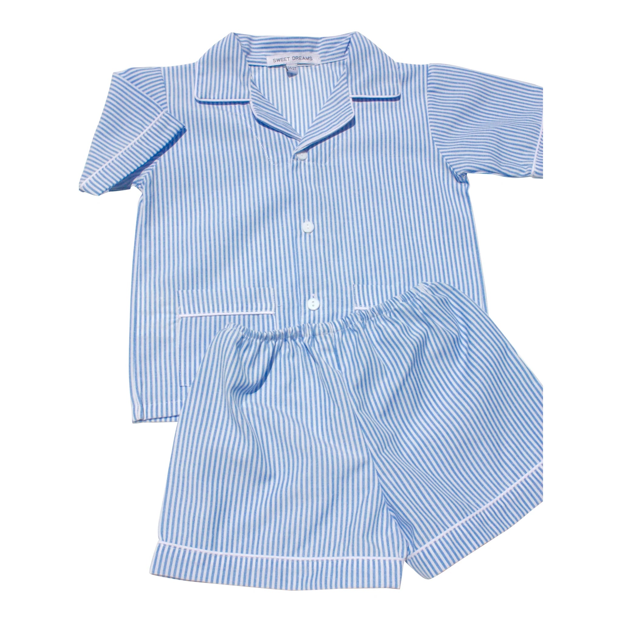 Blue Stripe or Pink Stripe Short PJ by Sweet Dreams – Stitching Around ...